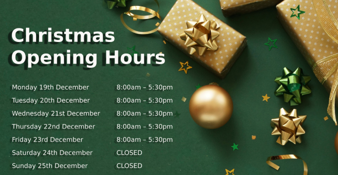Christmas Opening Hours - Sylvagen
